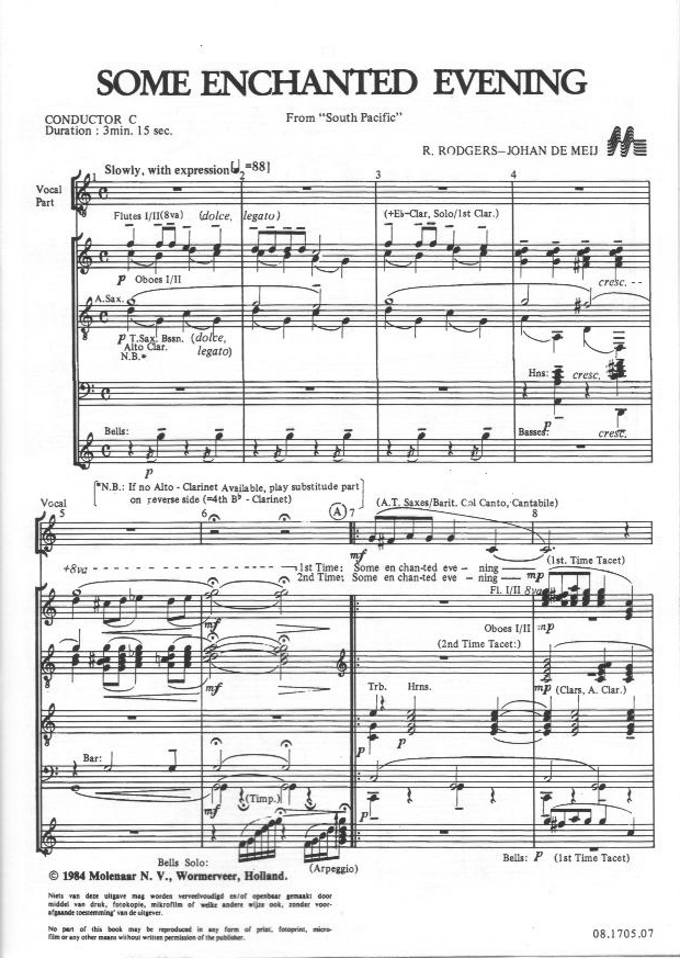 MusicaInfo.net/Detail/Some Enchanted Evening (from 'South Pacific ...